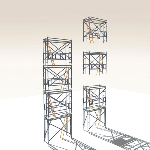 3d model modular steel construction scaffold