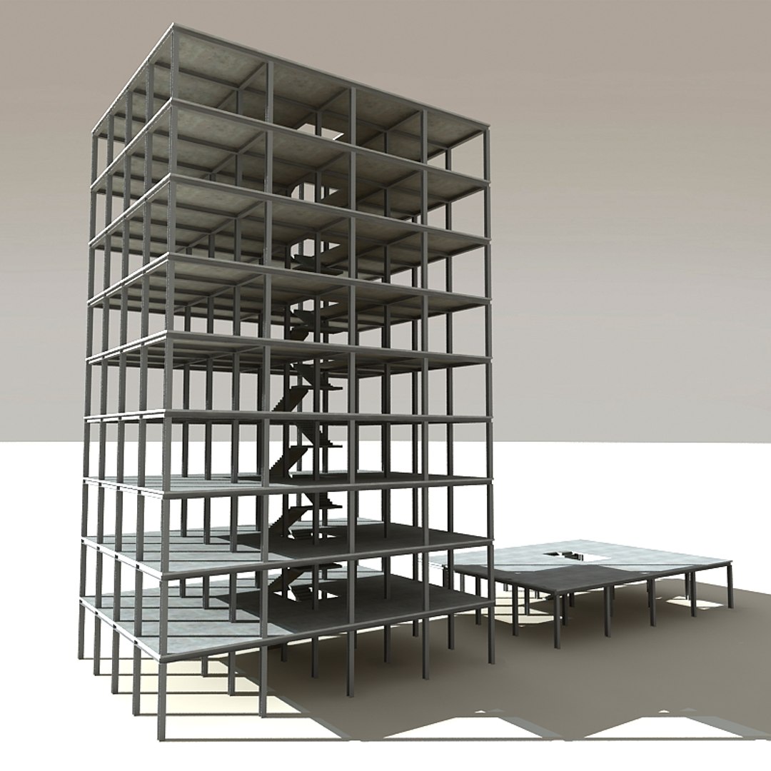 3d Model Modular Steel Construction Scaffold