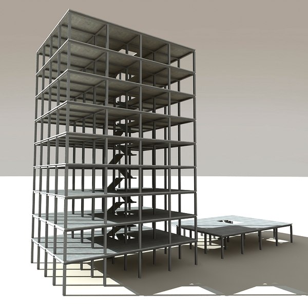 3d model modular steel construction scaffold