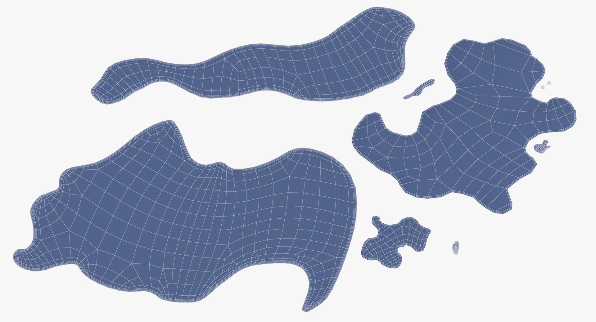 3D water puddles 03 model - TurboSquid 1303664