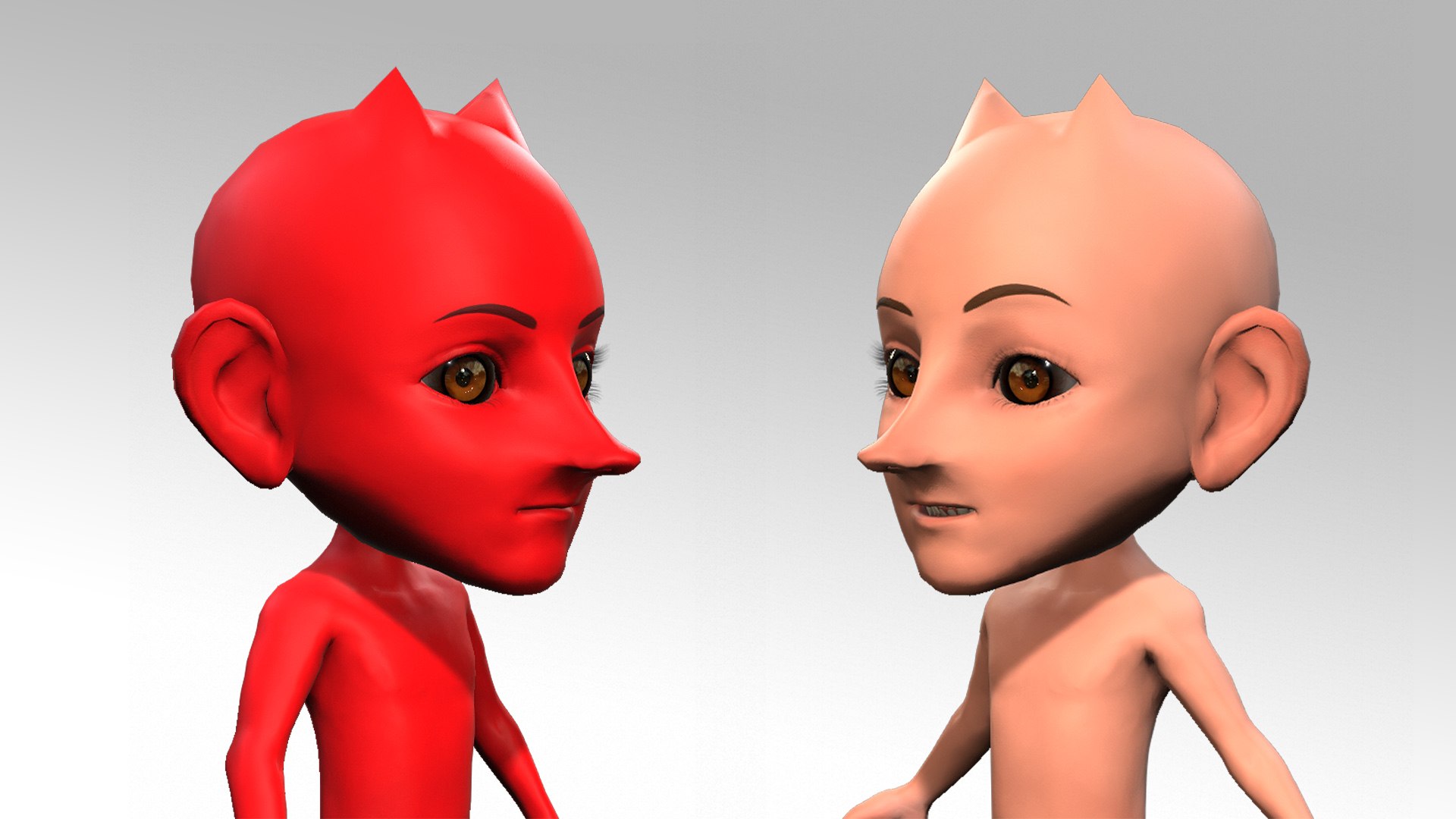Cute Devil Cartoon 3D Model - TurboSquid 1808429