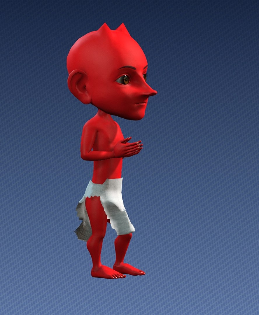 Cute Devil Cartoon 3D Model - TurboSquid 1808429