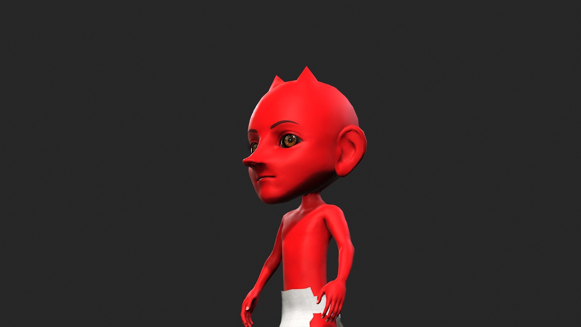 Cute Devil Cartoon 3D Model - TurboSquid 1808429