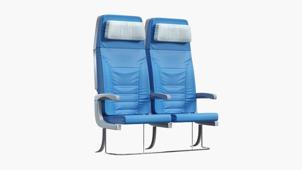 modelo 3d Asientos dobles para pasajeros en aviones - TurboSquid 2340165