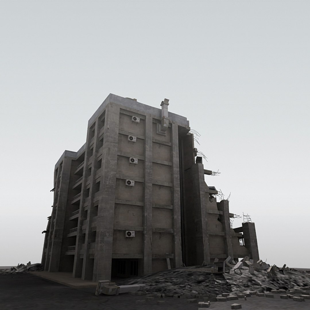 3d Model Destroyed Building
