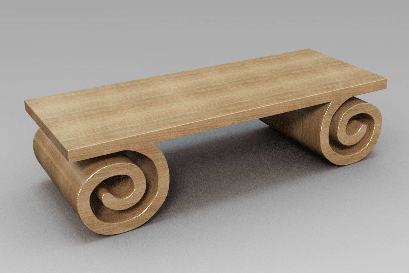 3d model scroll benches