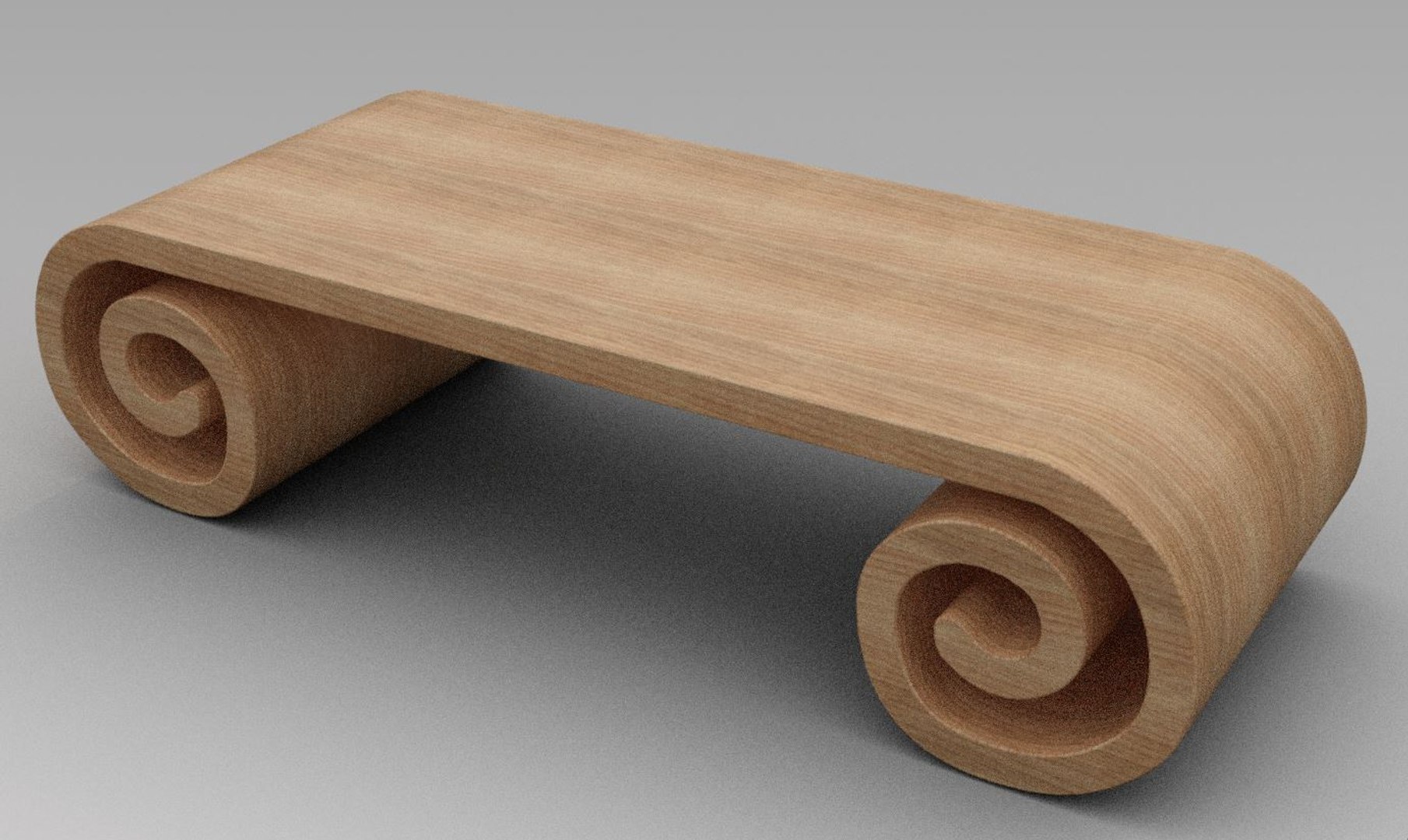 3d model scroll benches