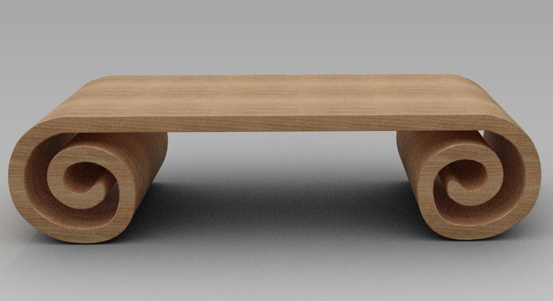 3d model scroll benches