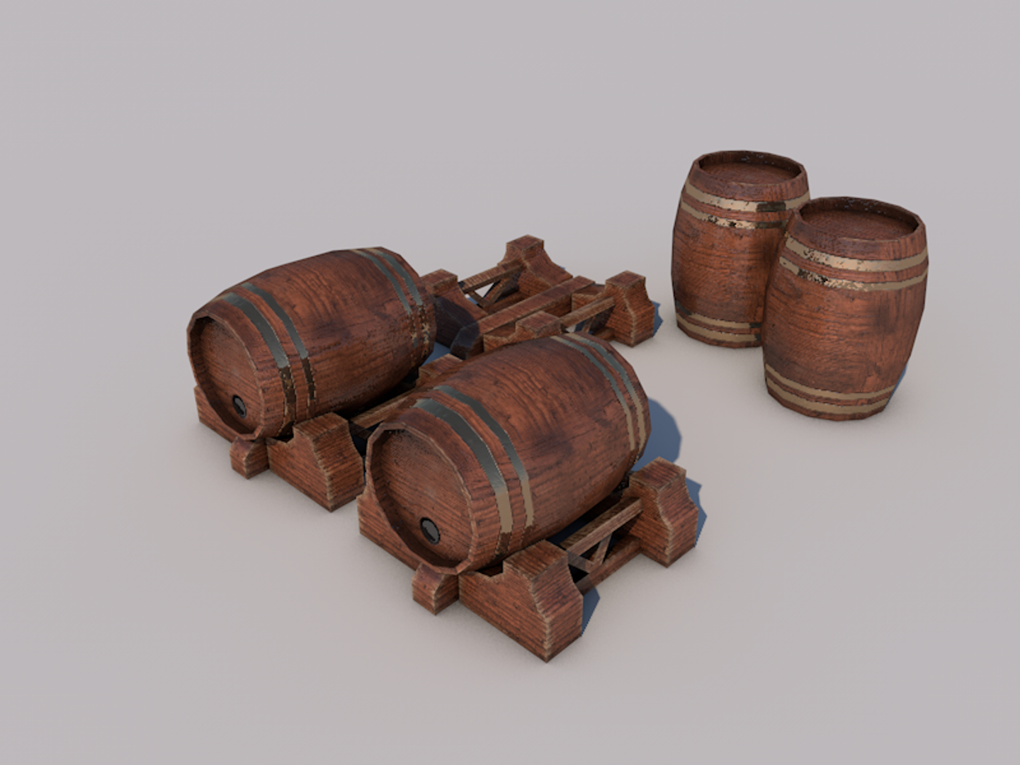 3d model of barrel games