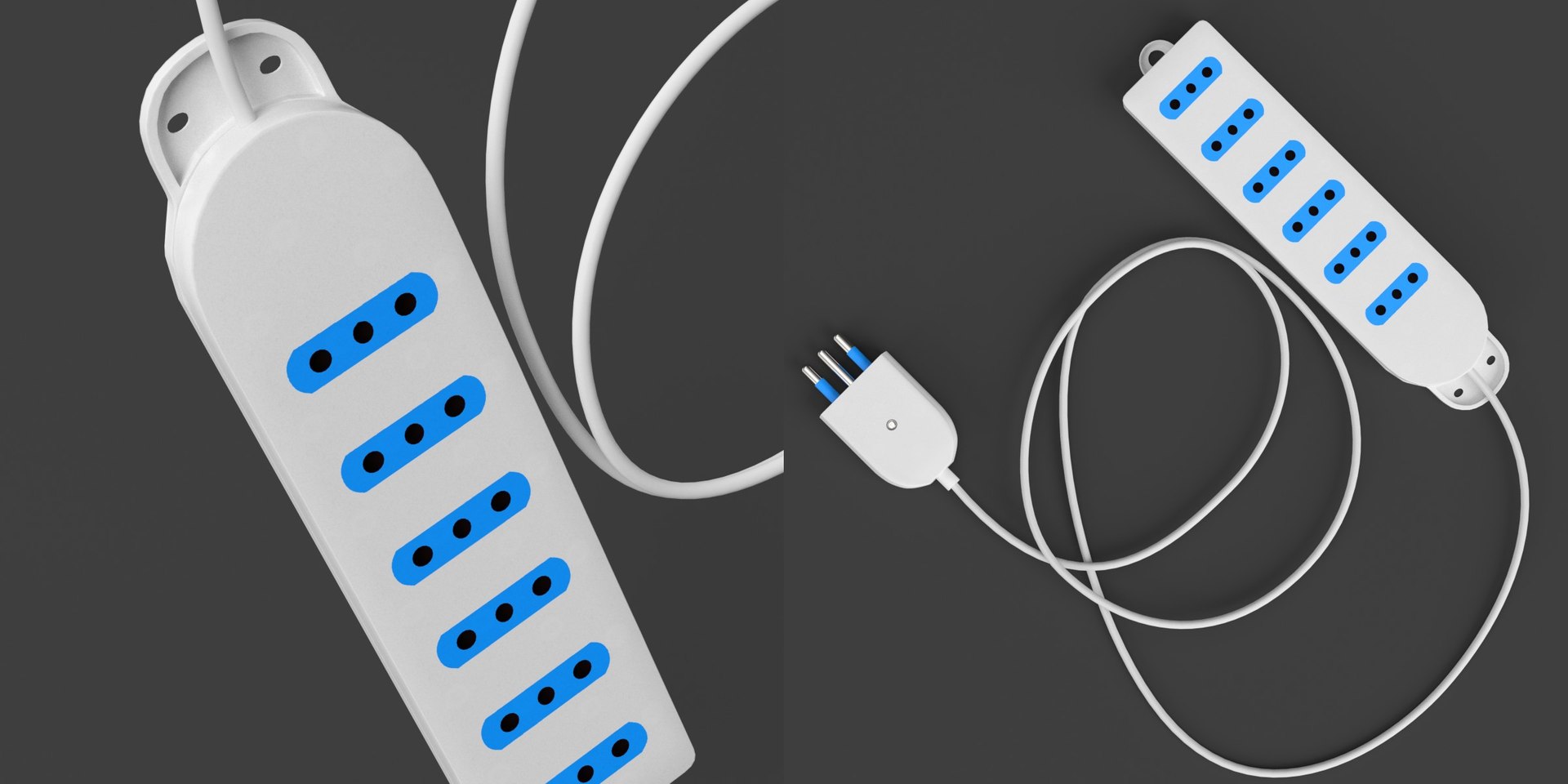 Italian Power Strip Type 3d Max