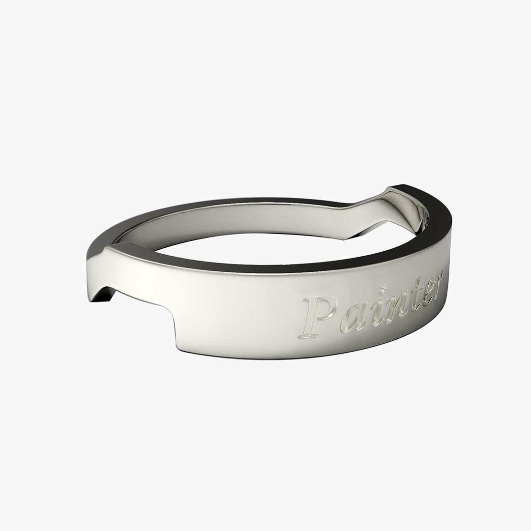 Painter Ring Female Silver 3D - TurboSquid 1911611