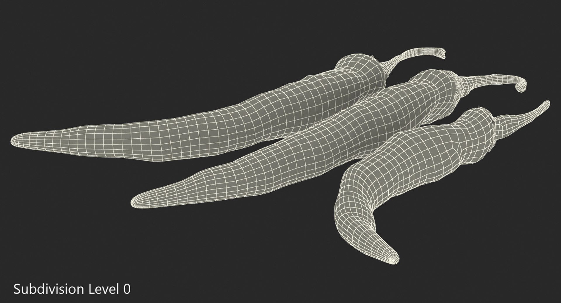 3D Chili Peppers Set Yellow Model - TurboSquid 1312743