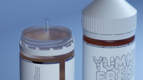 3D e-juice container bottle model - TurboSquid 1628919
