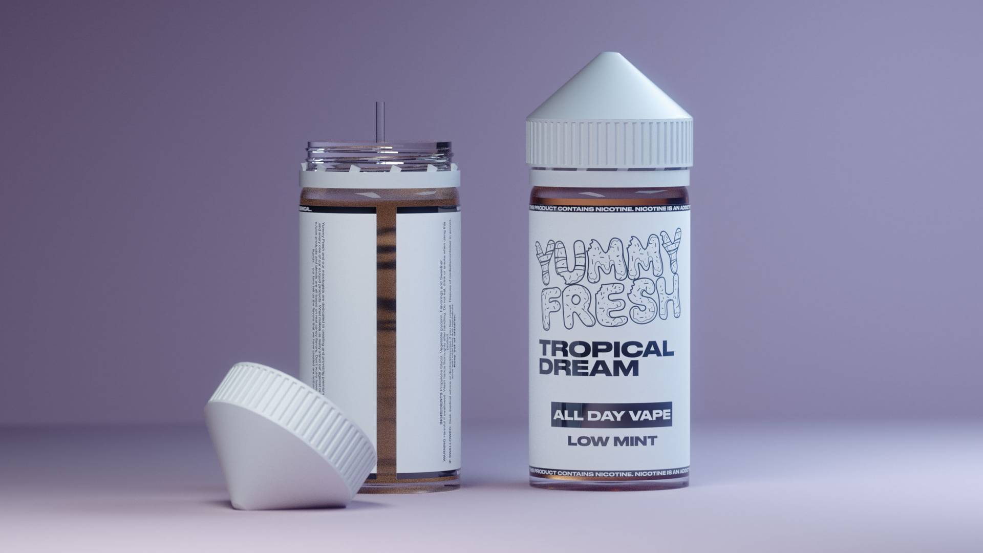 3D e-juice container bottle model - TurboSquid 1628919