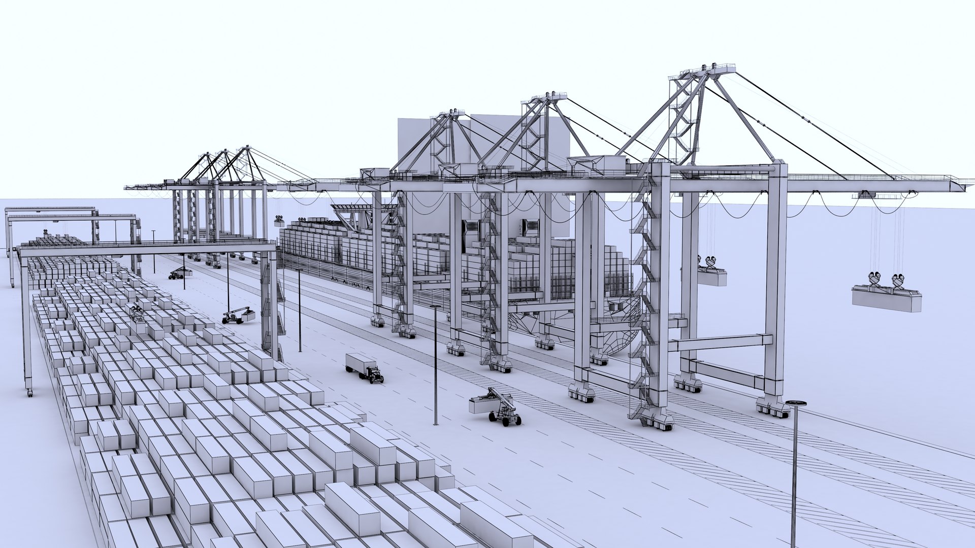 3D container terminal - TurboSquid 1587474