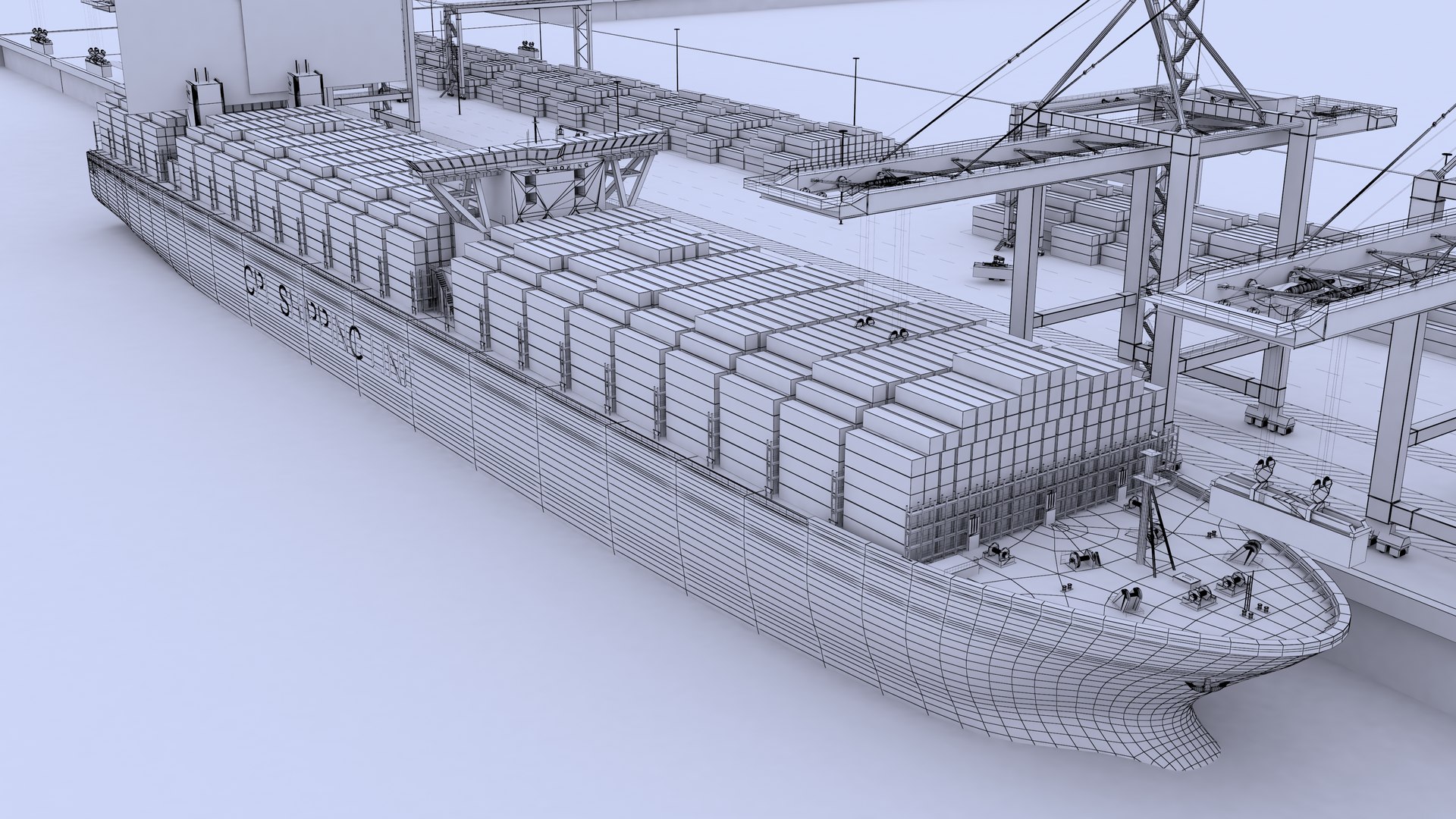 3D container terminal - TurboSquid 1587474