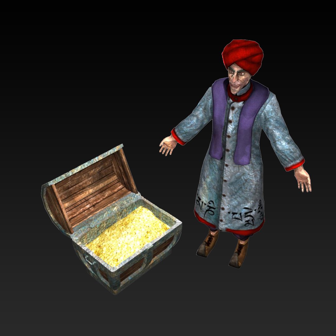 Ancient Eastern Merchant Obj