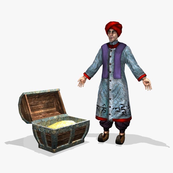 ancient eastern merchant obj