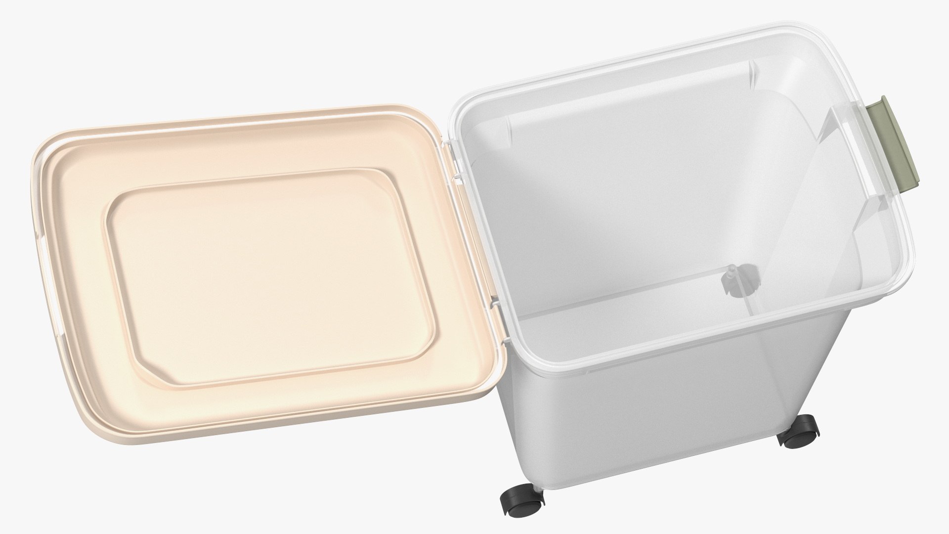 Wheeled Plastic Storage Container White 3D - TurboSquid 2159251