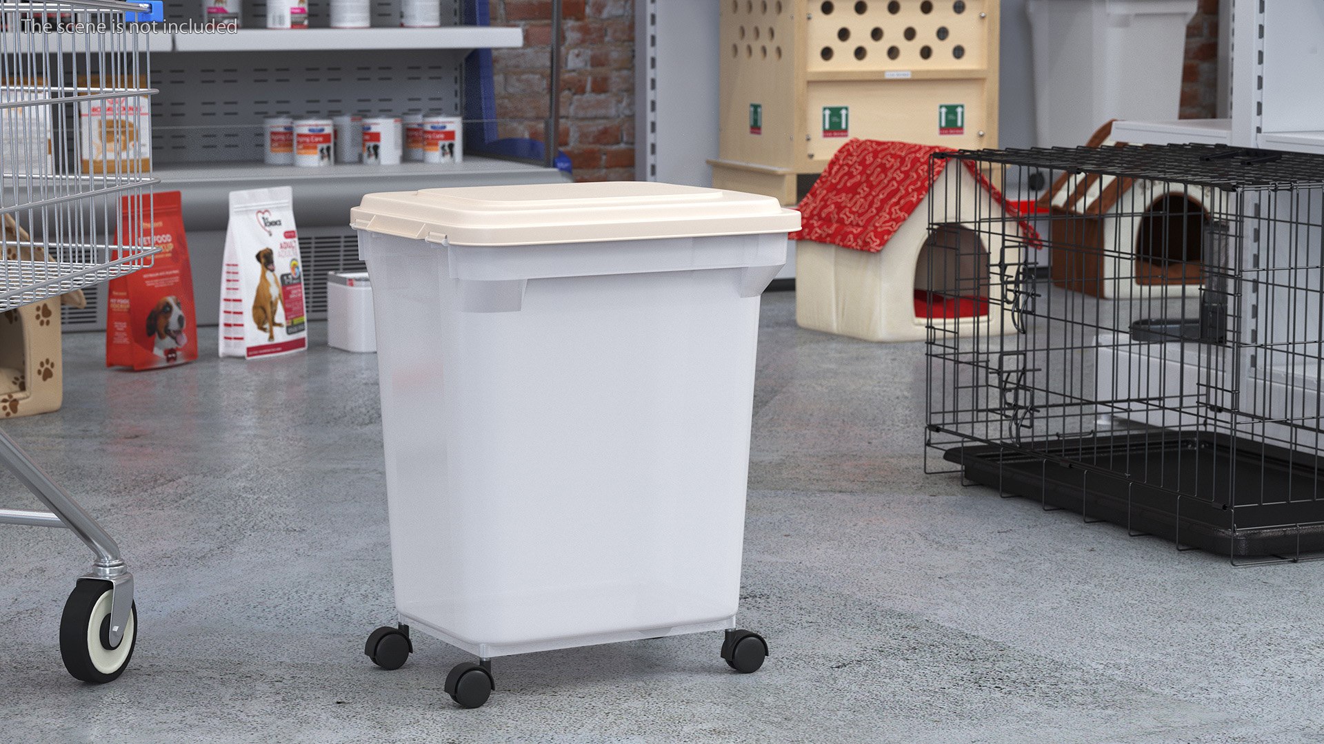 Wheeled Plastic Storage Container White 3D - TurboSquid 2159251