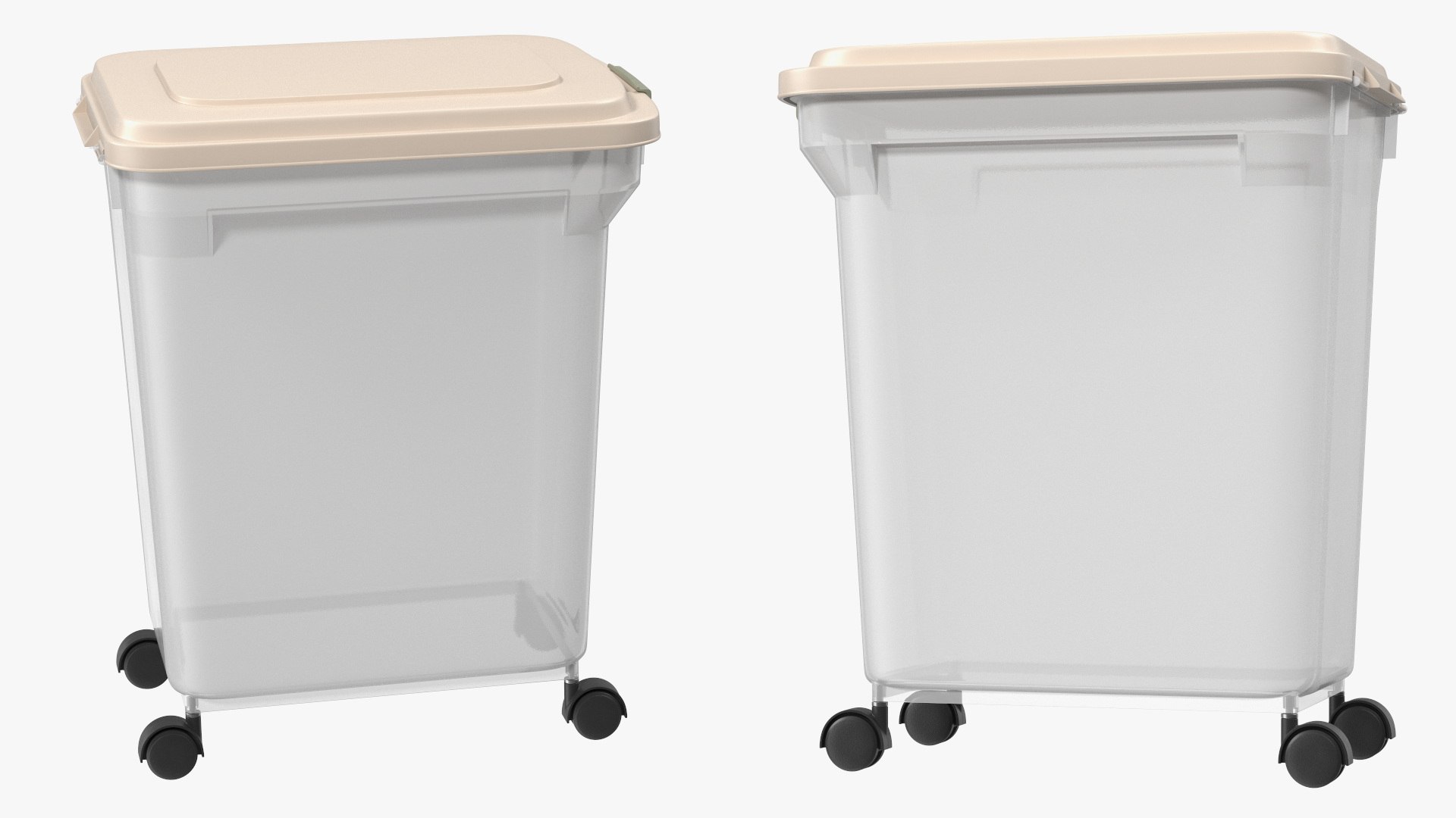 Wheeled Plastic Storage Container White 3D - TurboSquid 2159251