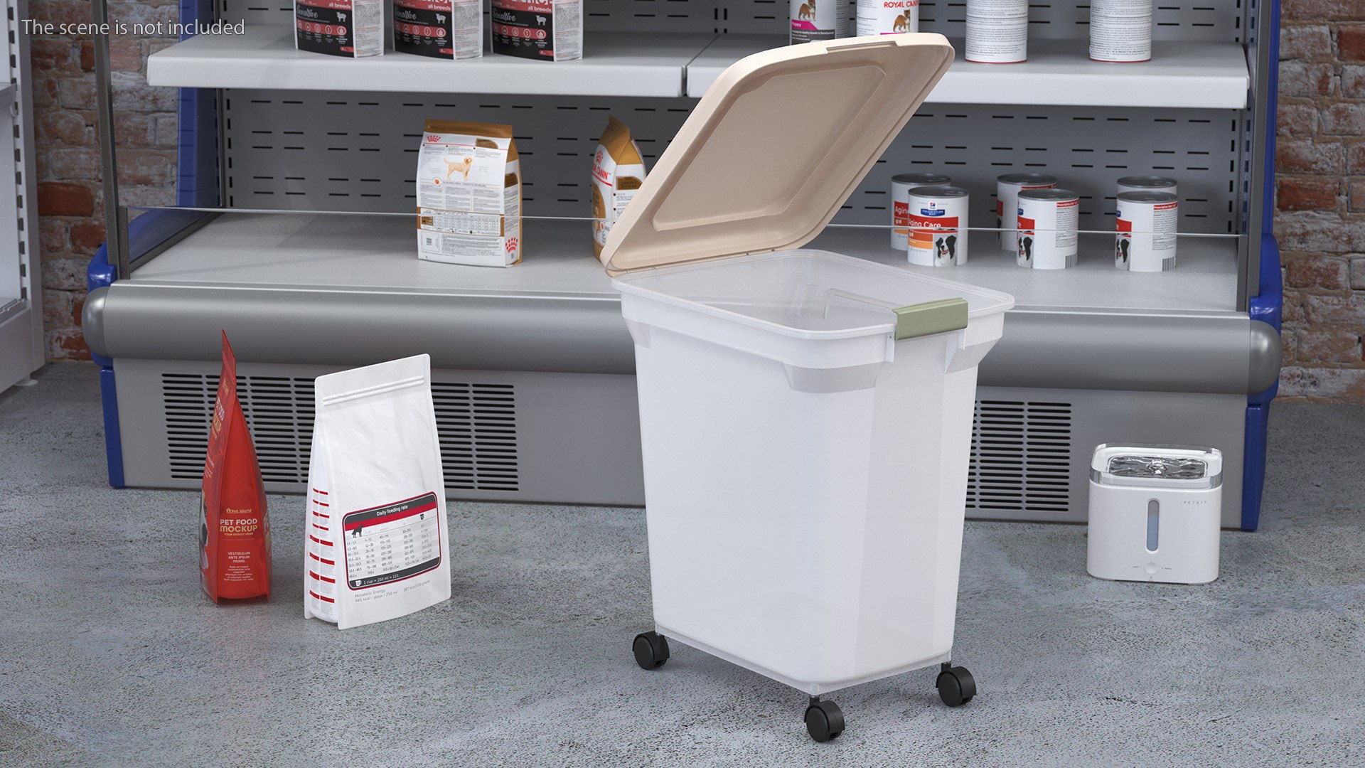 Wheeled Plastic Storage Container White 3D - TurboSquid 2159251