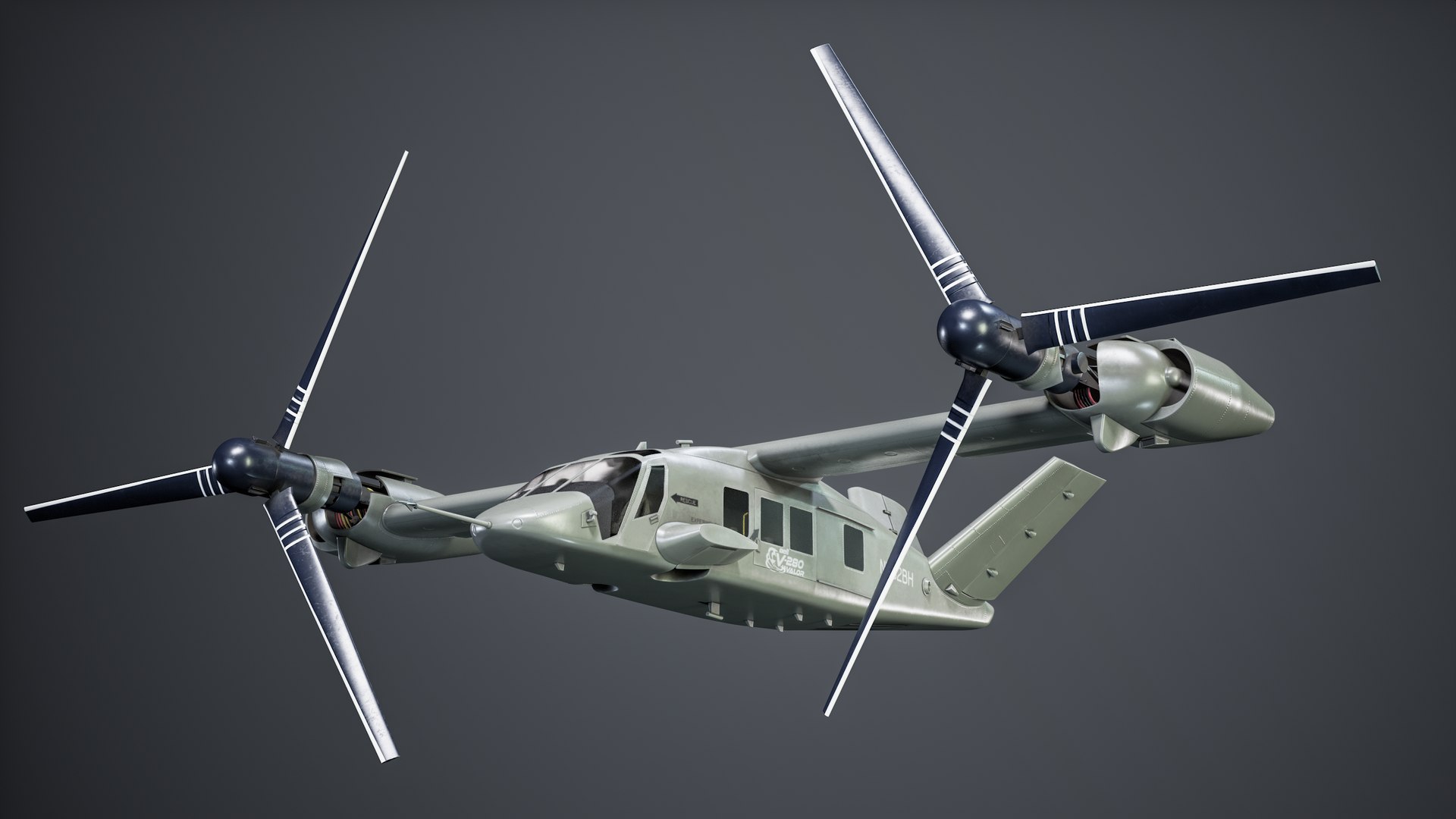 Bell V-280 Valor Tiltrotor Rigged PBR 3D - TurboSquid 2086330