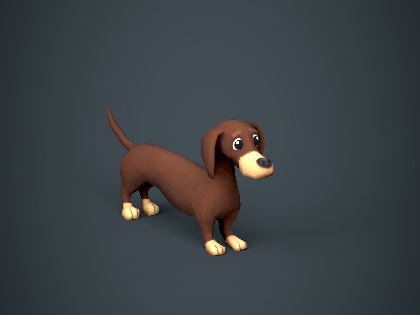 3D Stylized Dachshund Dog Model - TurboSquid 1478821