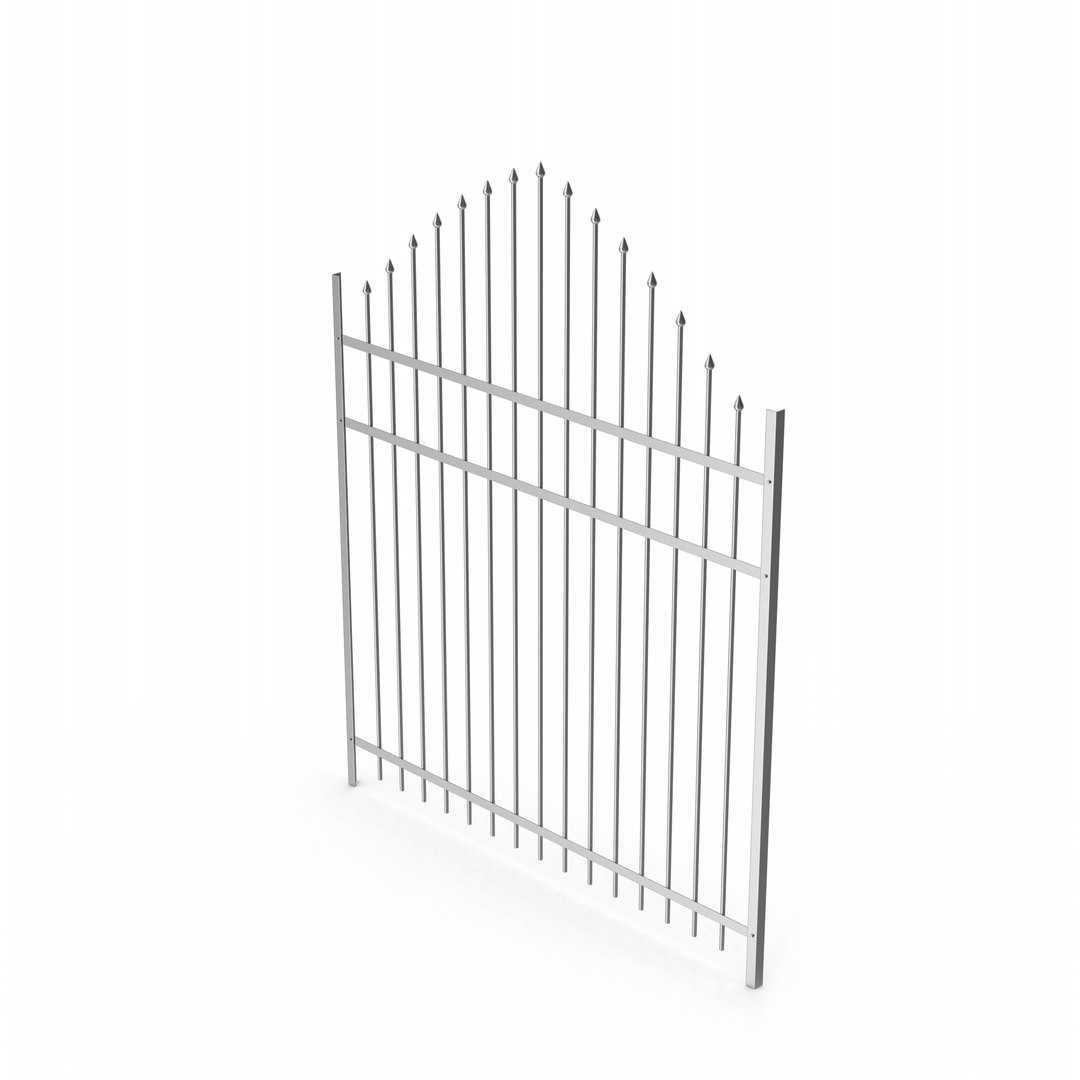 Metal Fence 3D Model - TurboSquid 2193468