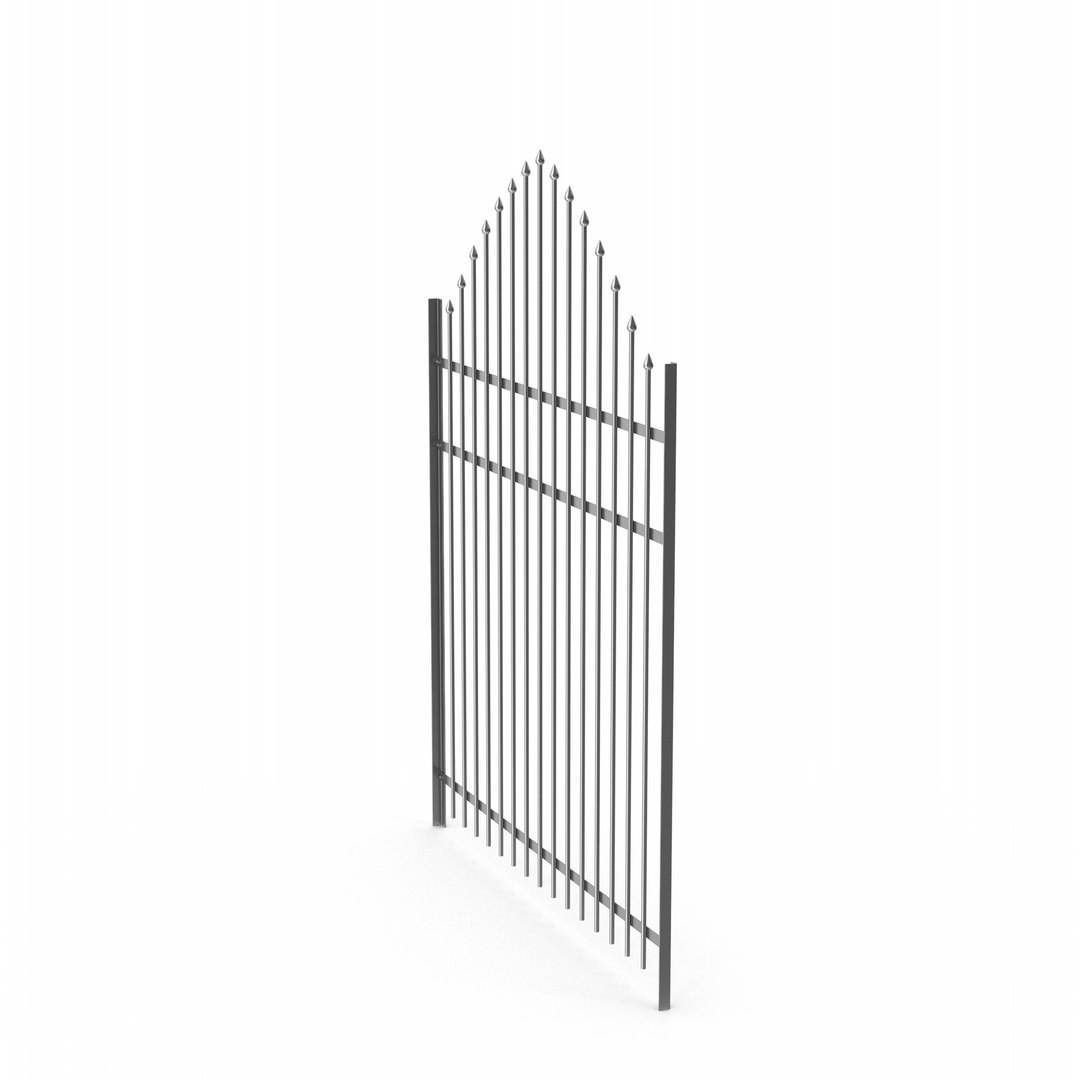 Metal Fence 3D Model - TurboSquid 2193468