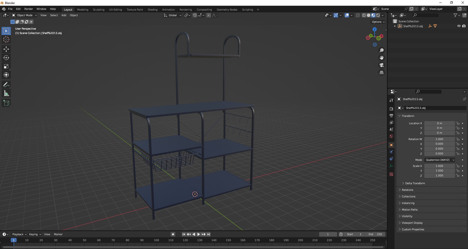 Steel Kitchen Rack 3D Model - TurboSquid 2208634