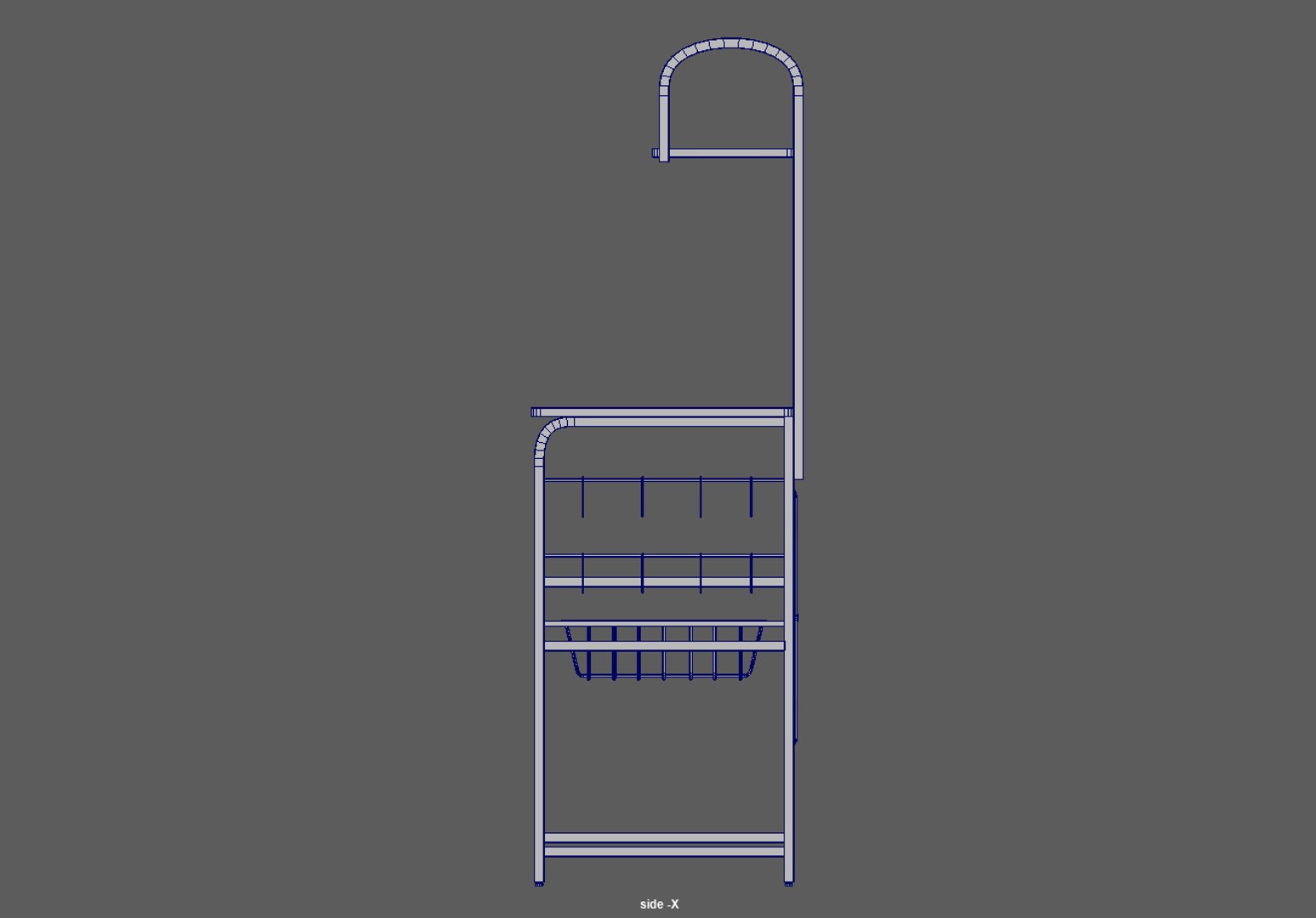 Steel Kitchen Rack 3D Model - TurboSquid 2208634