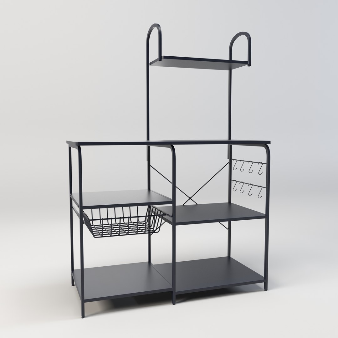 Steel Kitchen Rack 3D Model - TurboSquid 2208634