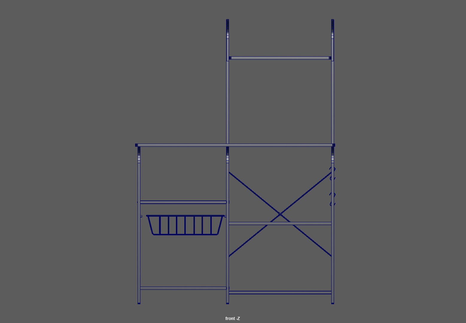 Steel Kitchen Rack 3D Model - TurboSquid 2208634