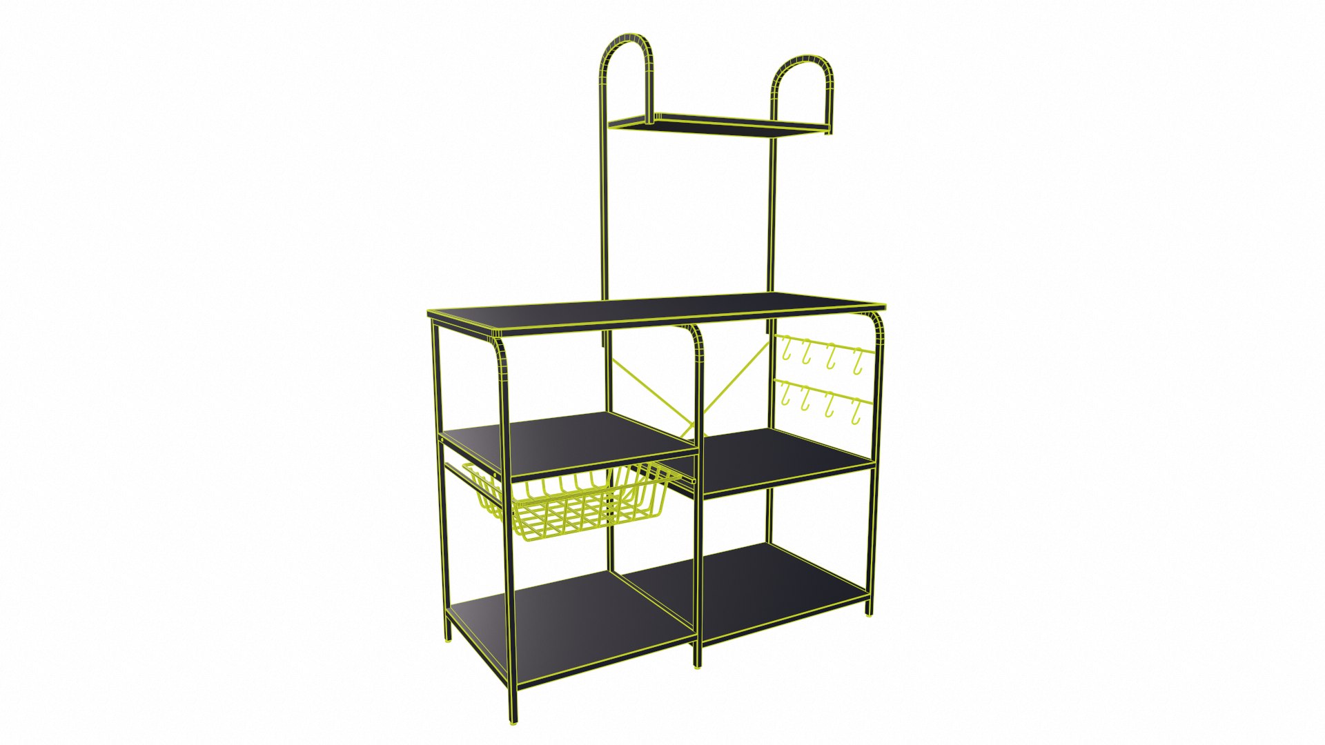 Steel Kitchen Rack 3D Model - TurboSquid 2208634