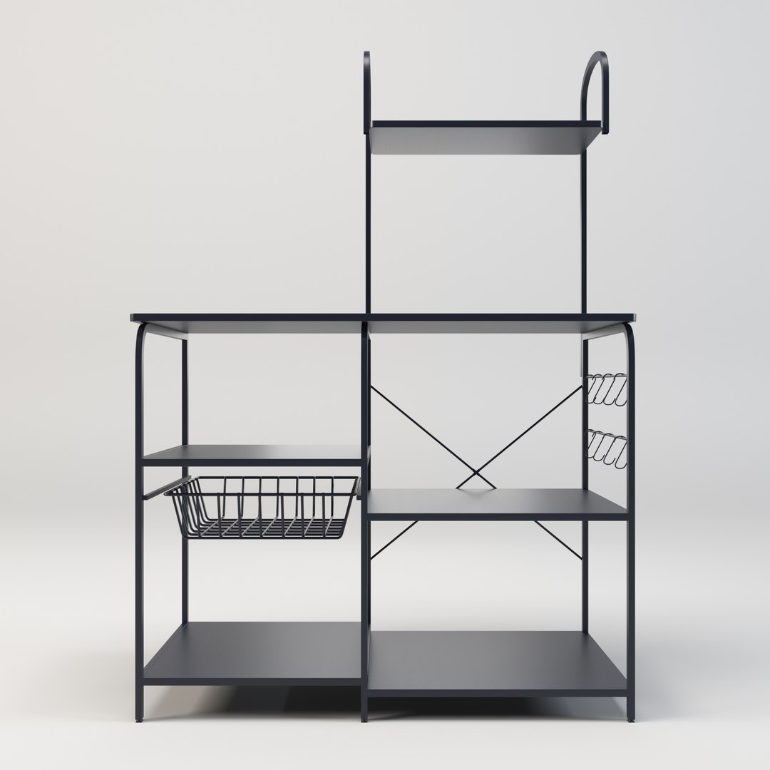 Steel Kitchen Rack 3D Model - TurboSquid 2208634