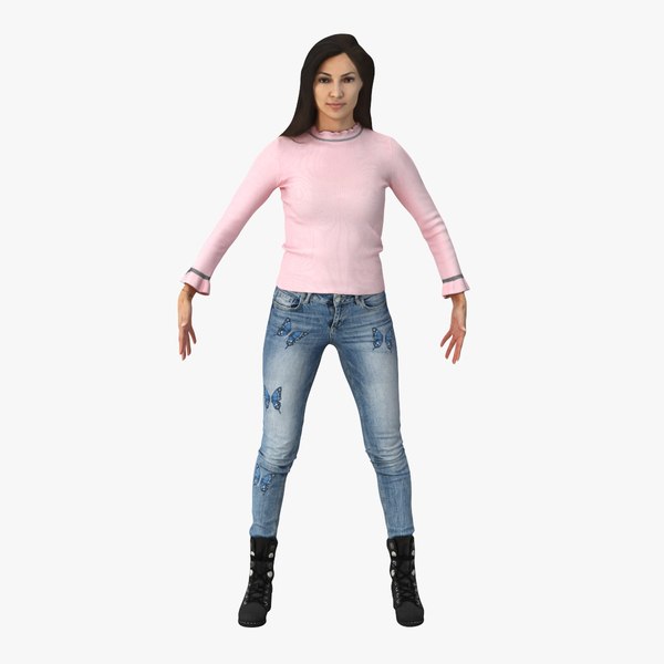 Suzanne Casual Autumn A Pose 3D 모델 - TurboSquid 1971325
