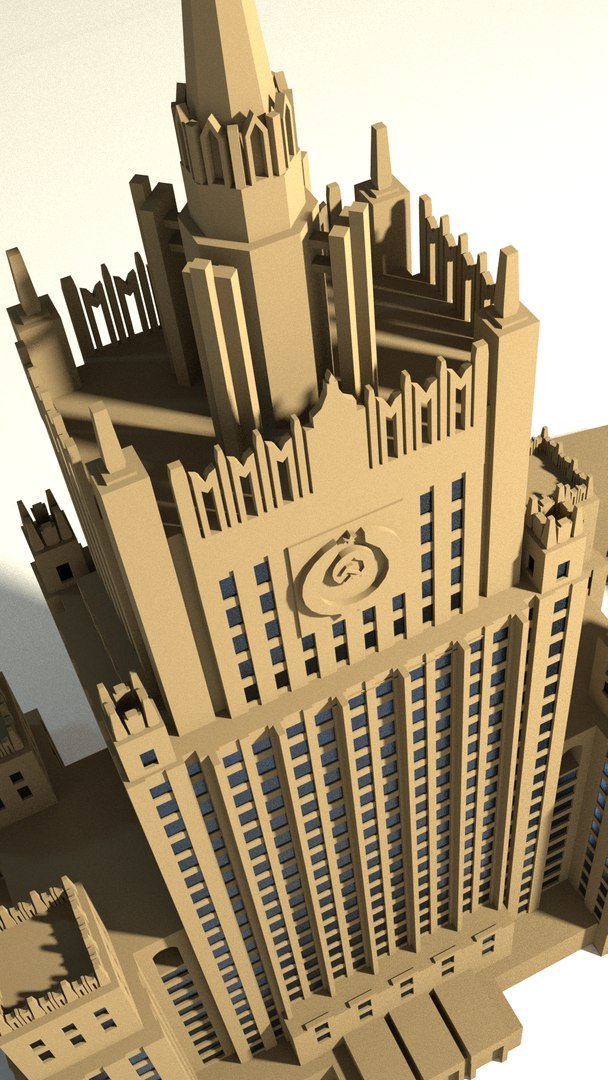 3d Model Russian Mfa Building Russia