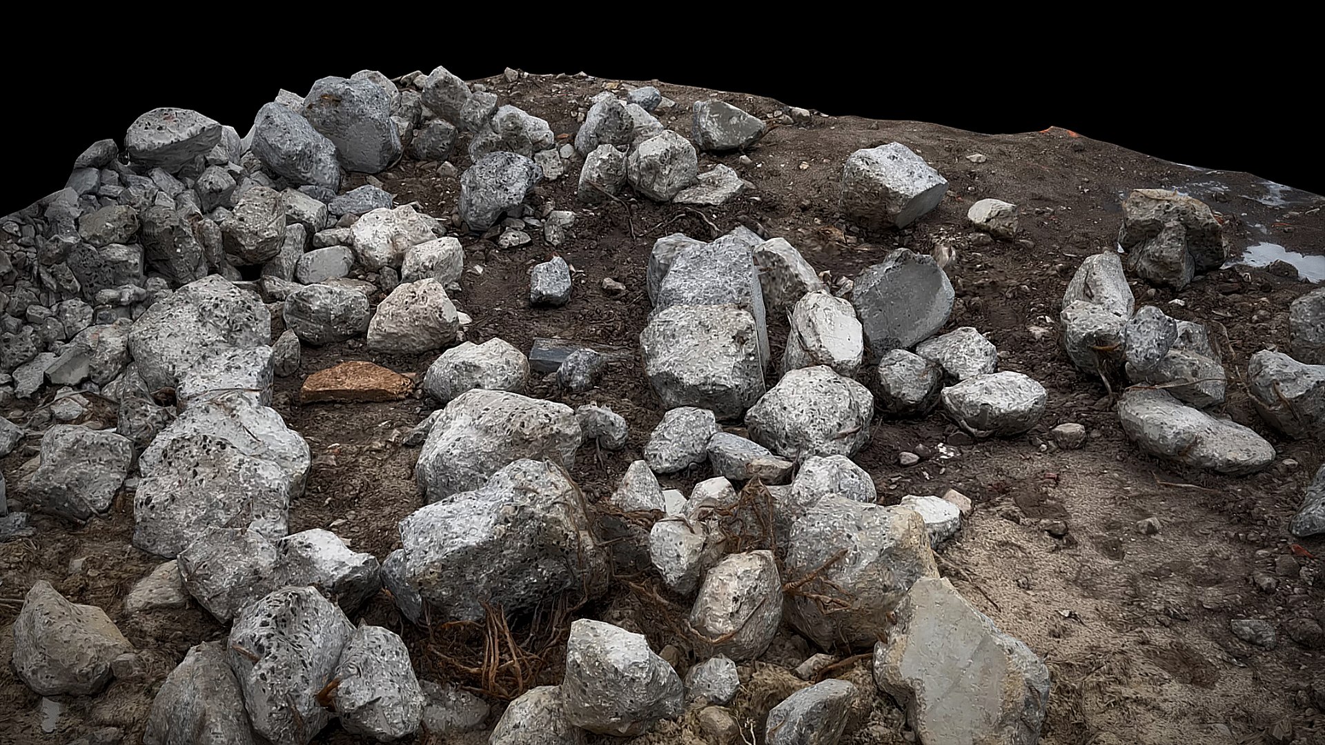 Concrete Debris Ground Scatter Photogrammetry Part1 3D Model ...