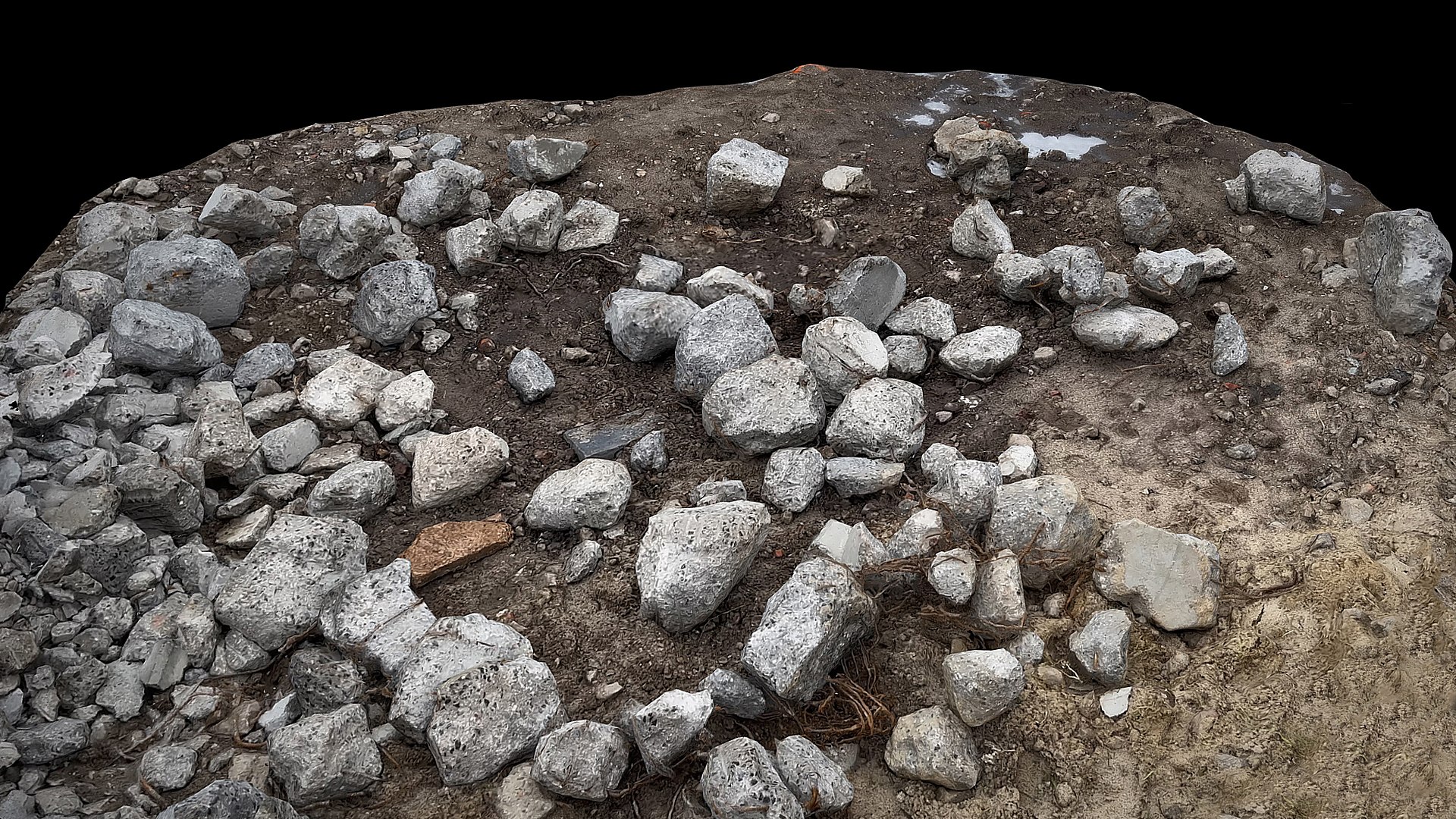 Concrete Debris Ground Scatter Photogrammetry Part1 3D Model ...