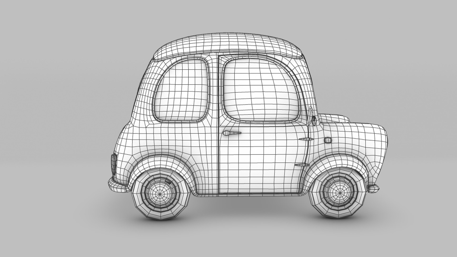 Cartoon Car 3d Model