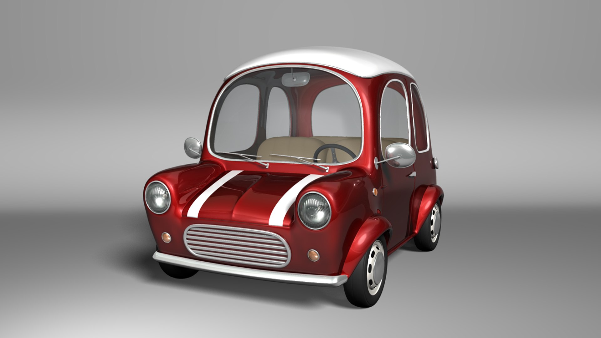 Cartoon Car 3d Model