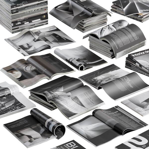 3D magazines dark model - TurboSquid 1639503