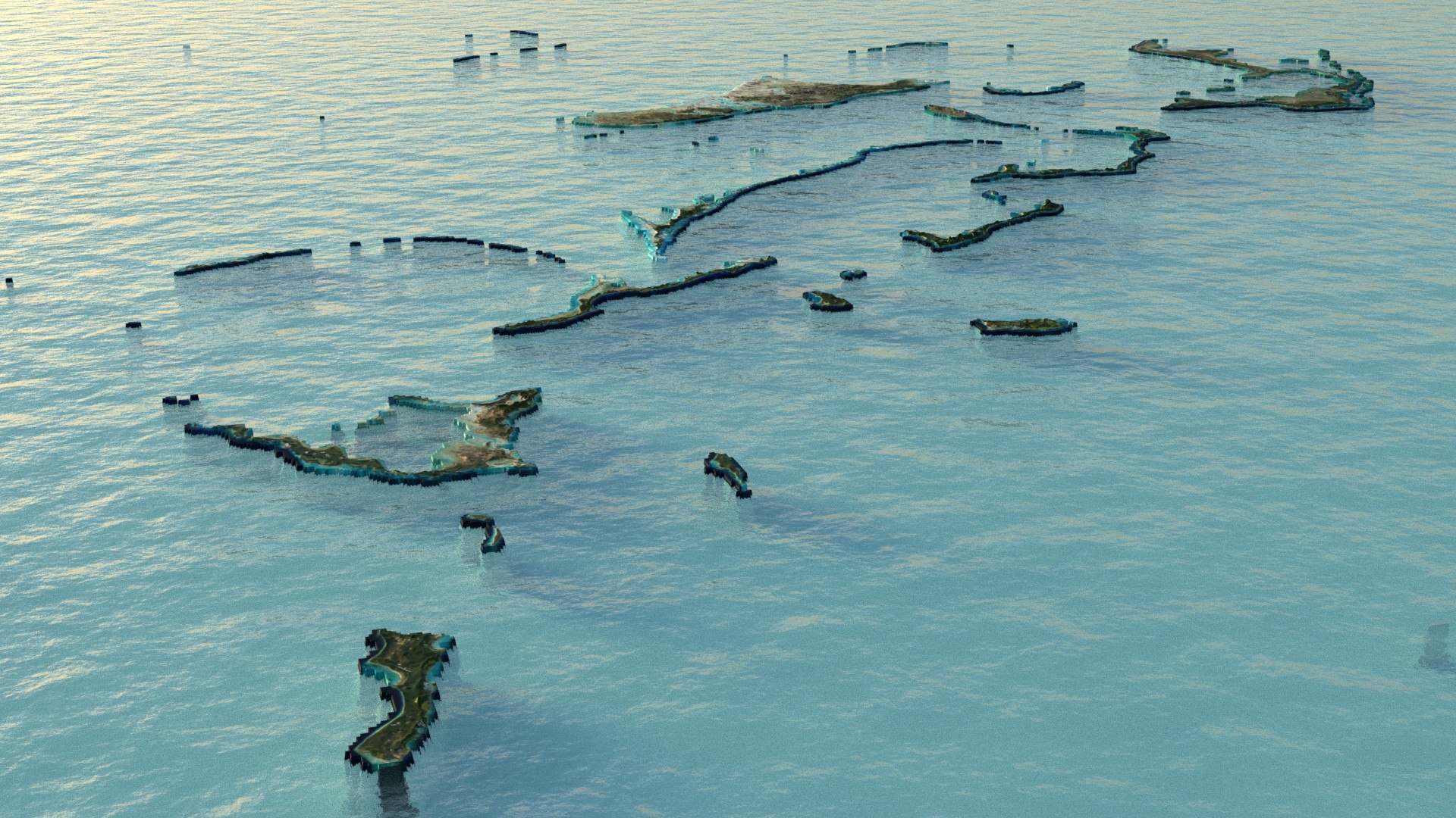 Bahamas Terrain Map 3D - TurboSquid 2335438