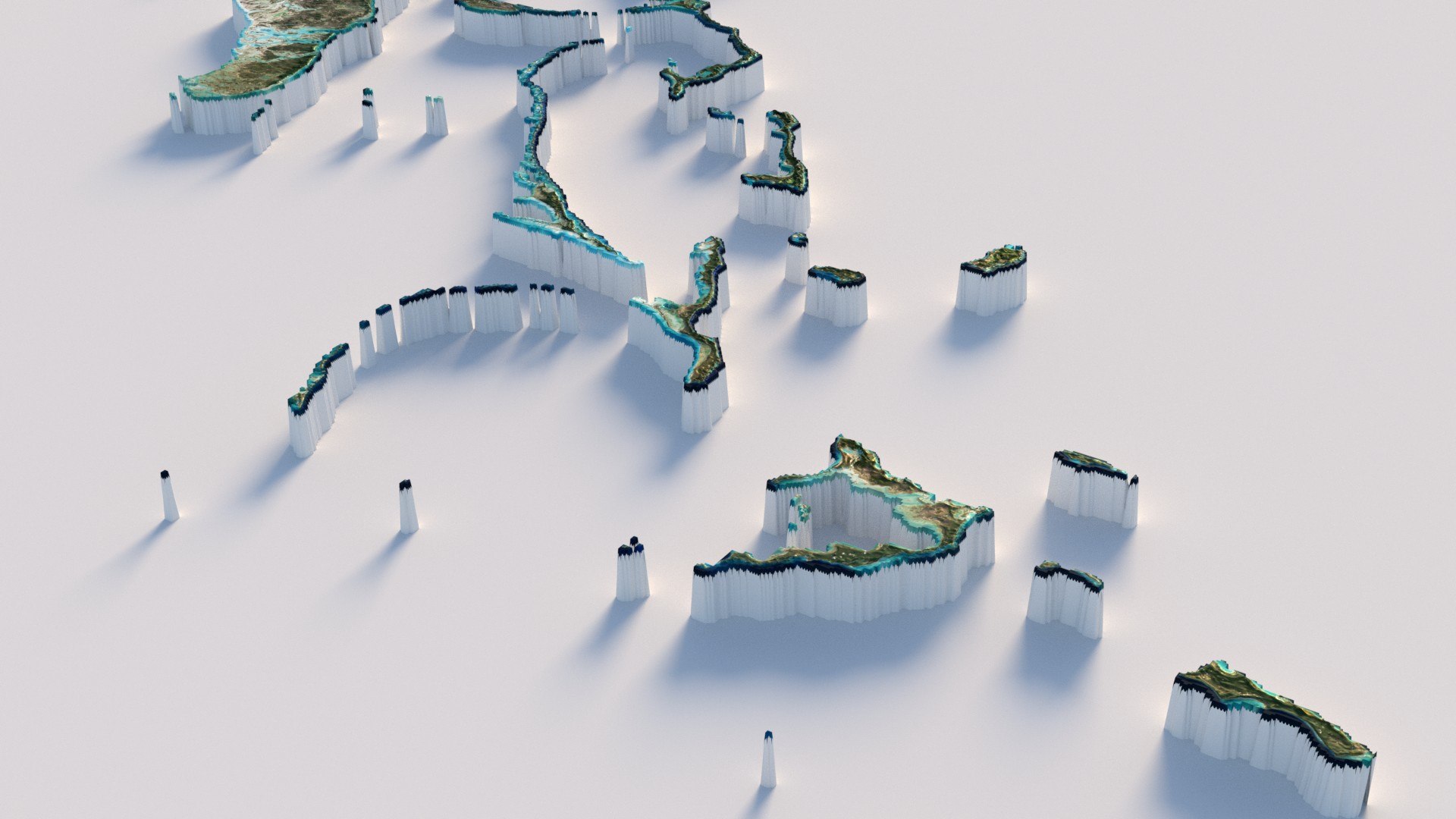Bahamas Terrain Map 3D - TurboSquid 2335438