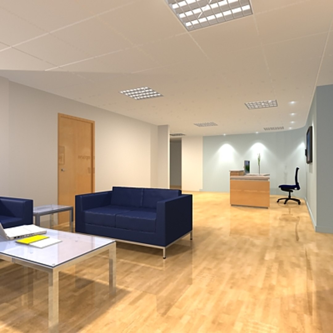 Office Reception 3d Model