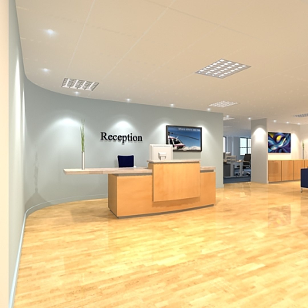 Office Reception 3d Model