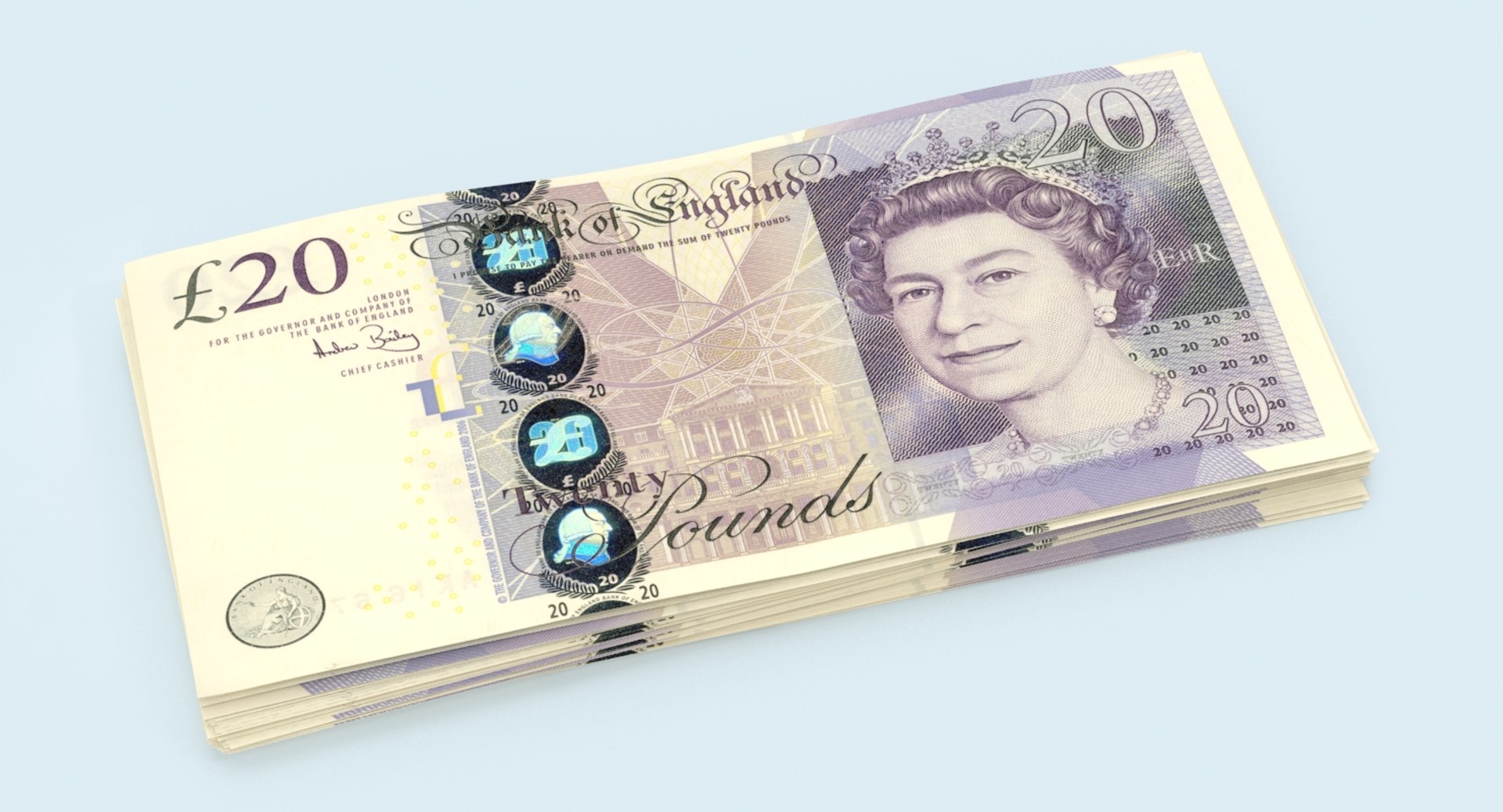 3D 20-pound-note---pack | 1145012 | TurboSquid