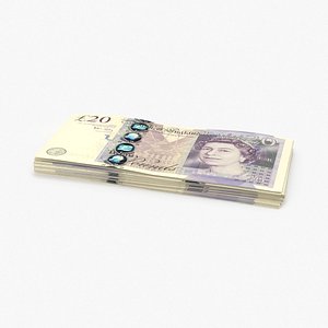 stack of 20 pound notes