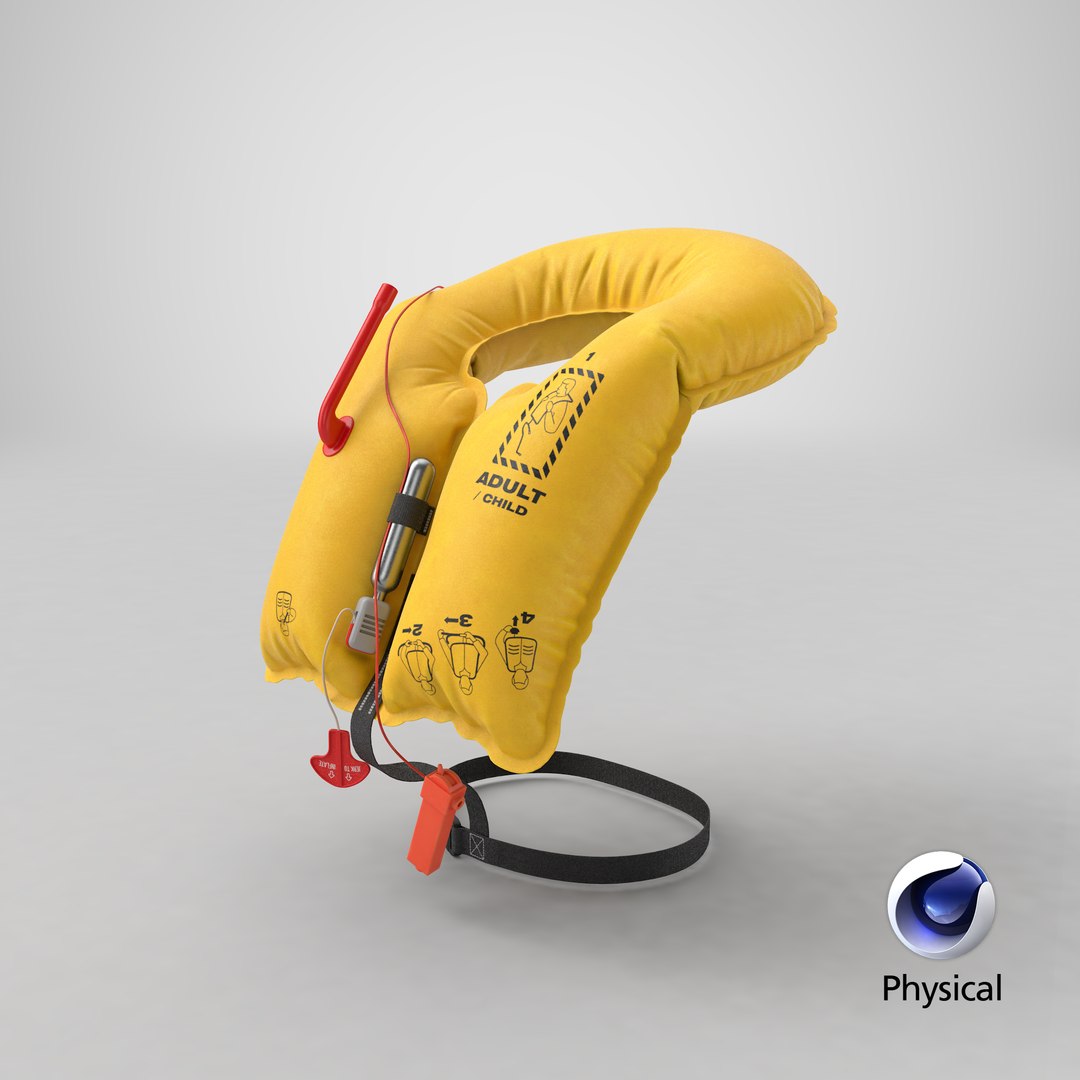 Aircraft life jacket clear 3D model - TurboSquid 1374302